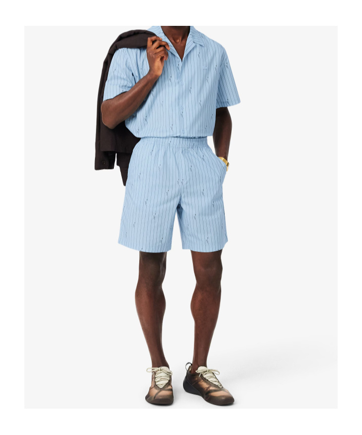 LACOSTE Lacoste Relaxed Fit Print Twill Shirt